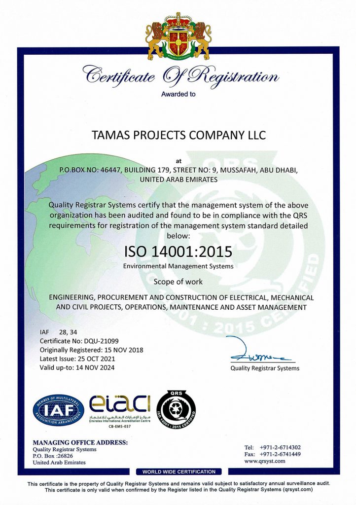 QHSE Policy – TAMAS